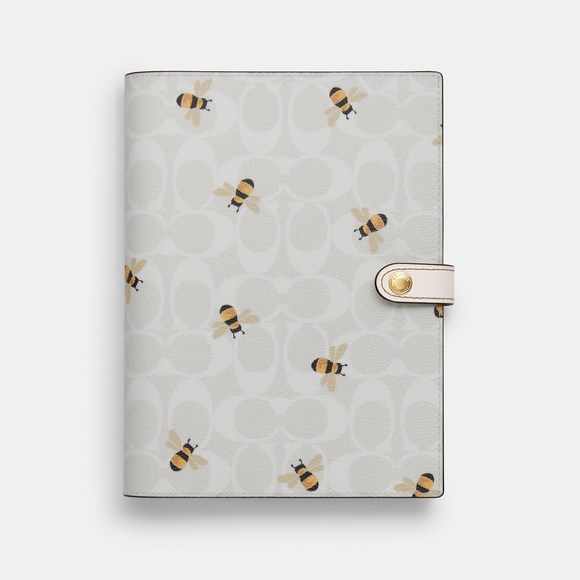 Coach | Office | Nwt Coach Outlet Notebook In Signature Canvas With Bee ...